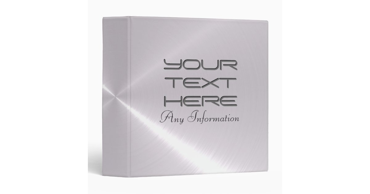 Silver shiny stainless steel metal binders | Zazzle