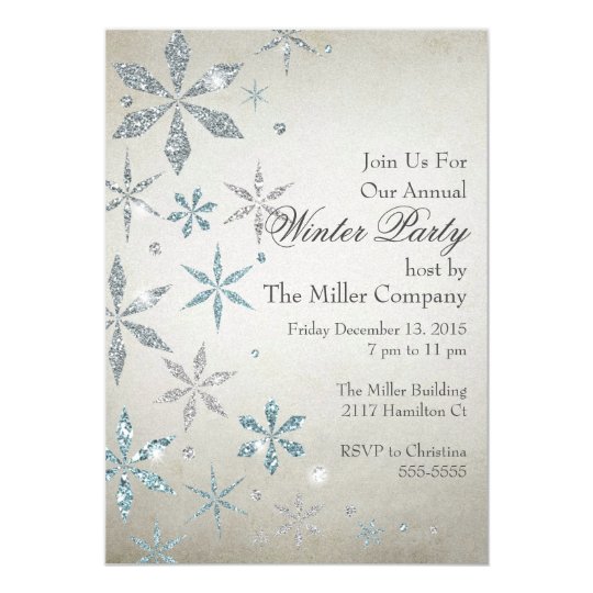 Silver Snowflake Invitation | Zazzle.com