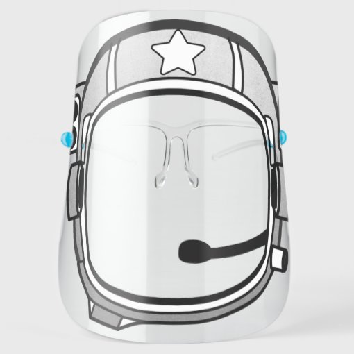 Silver Space Astronaut Helmet With Mic Face Shield | Zazzle