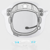 Silver Space Astronaut Helmet With Mic Face Shield | Zazzle