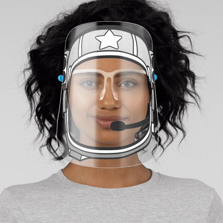 Silver Space Astronaut Helmet With Mic Face Shield | Zazzle