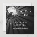 Silver Sparkle Disco Ball Party Invitation | Zazzle