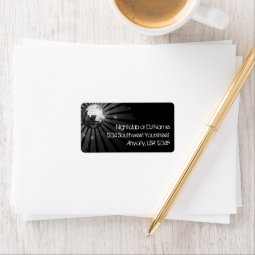 Silver Sparkle Disco Ball Party Label | Zazzle