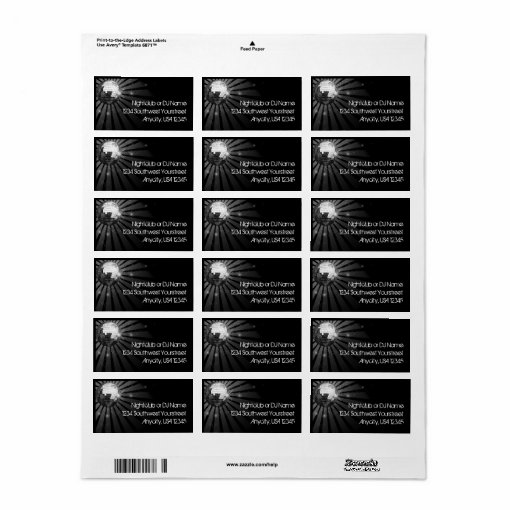Silver Sparkle Disco Ball Party Label | Zazzle