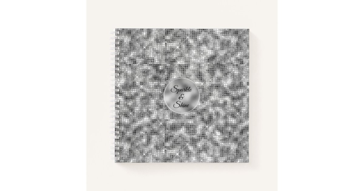 Silver Sparkle Notebook | Zazzle