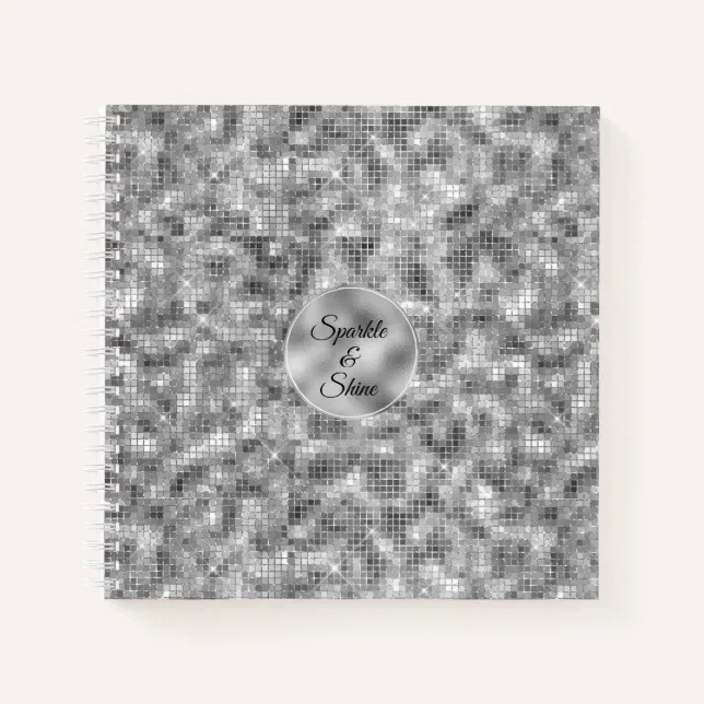 Silver Sparkle Notebook | Zazzle