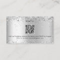 Silver sparkle wedding website RSVP QR code Enclosure Card | Zazzle