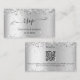 Silver sparkle wedding website RSVP QR code Enclosure Card | Zazzle