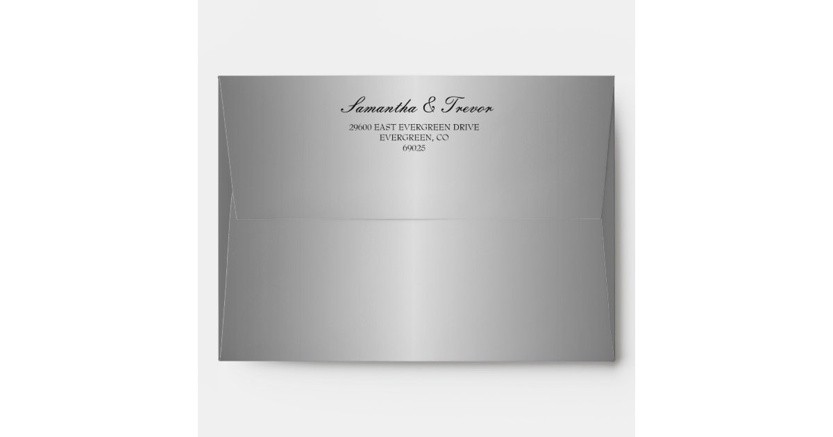Silver Splendor Wedding Envelopes | Zazzle