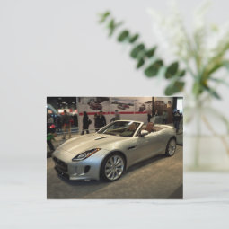 Silver Sports Car Postcard | Zazzle