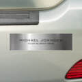 Silver Stainless Steel Metal Bumper Sticker | Zazzle