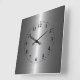 Silver Stainless Steel Metal Square Wall Clock | Zazzle