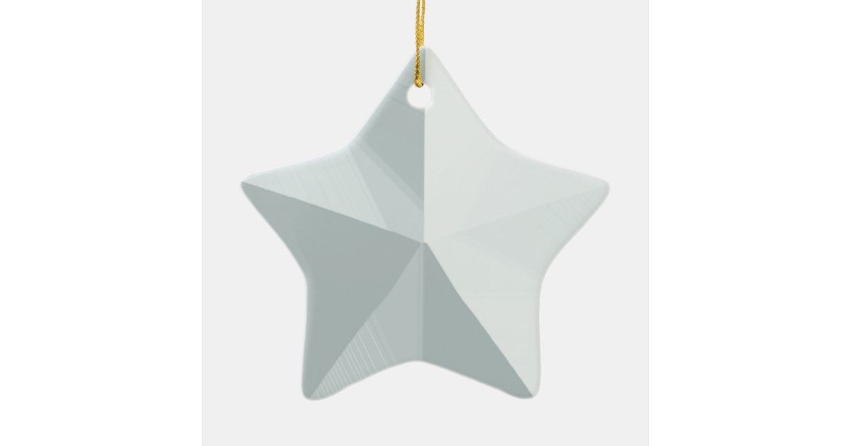 Silver Star Christmas Ornament Template | Zazzle