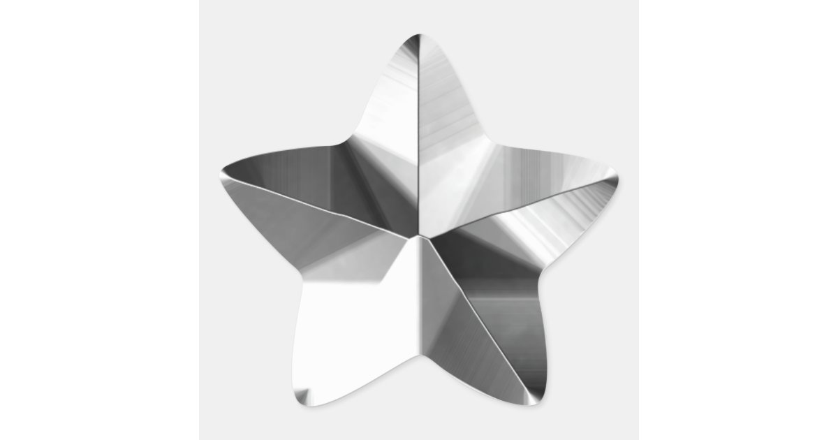 Silver Star Sticker | Zazzle