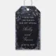 Silver Starry Night Wedding Favor Gift Tag | Zazzle