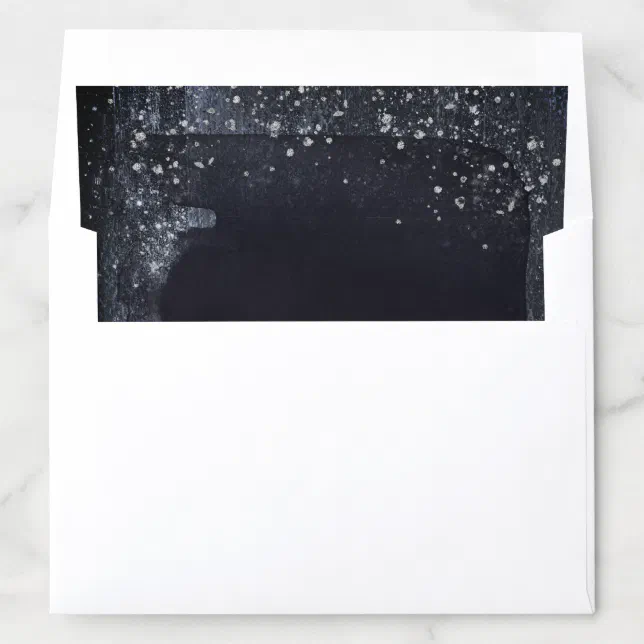 Silver Starry Night Wedding Invitation Suite Envelope Liner | Zazzle