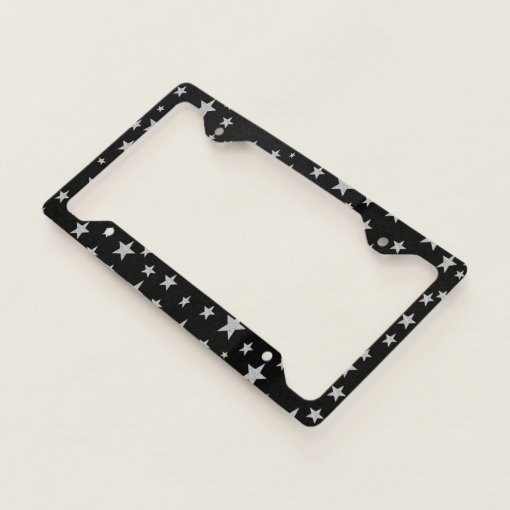 Silver Stars License Plate Frame | Zazzle
