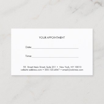 Silver Striped Brow and Makeup Appointment Card | Zazzle