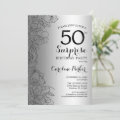 Silver Surprise 50th Birthday Party Invitation | Zazzle