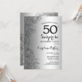 Silver Surprise 50th Birthday Party Invitation | Zazzle