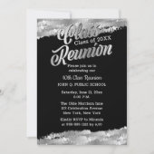 Silver Tone Modern Class Reunion Party Invitation | Zazzle