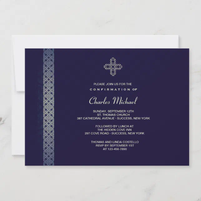 Silver Trim Invitation | Zazzle