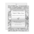 Silver vow renewal wedding budget invitation | Zazzle