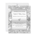 Silver vow renewal wedding budget invitation | Zazzle