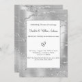 Silver vow renewal wedding invitation | Zazzle