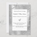 Silver vow renewal wedding invitation | Zazzle