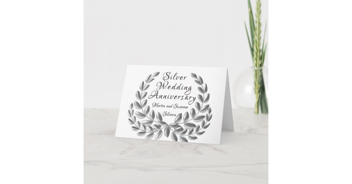Silver Wedding Anniversary Card | Zazzle