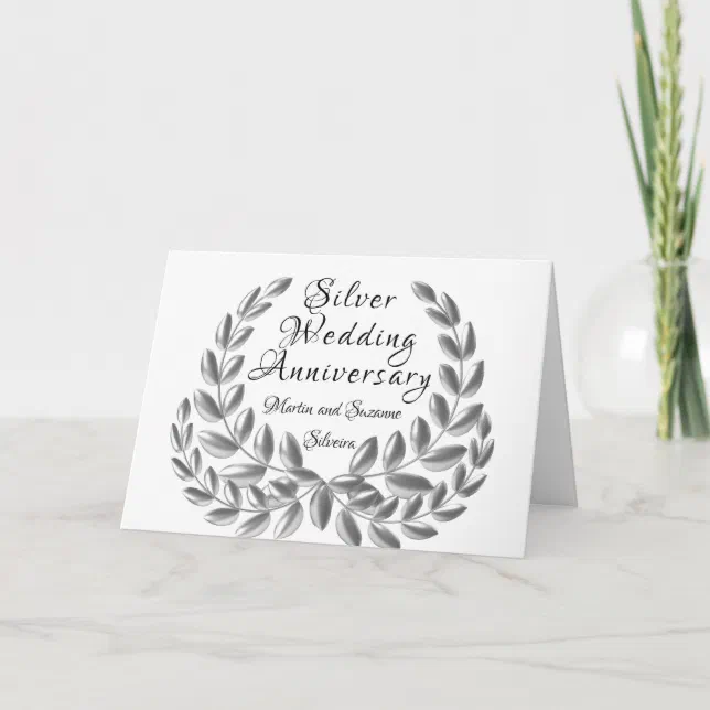 Silver Wedding Anniversary Card | Zazzle
