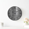 Silver Wedding Anniversary (Personalize) Large Clock | Zazzle