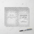 Silver Wedding Program Glitter | Zazzle