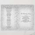 Silver Wedding Program Glitter | Zazzle