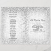 Silver Wedding Program Glitter | Zazzle