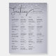 Silver Wedding Seating Chart Foam Board | Zazzle