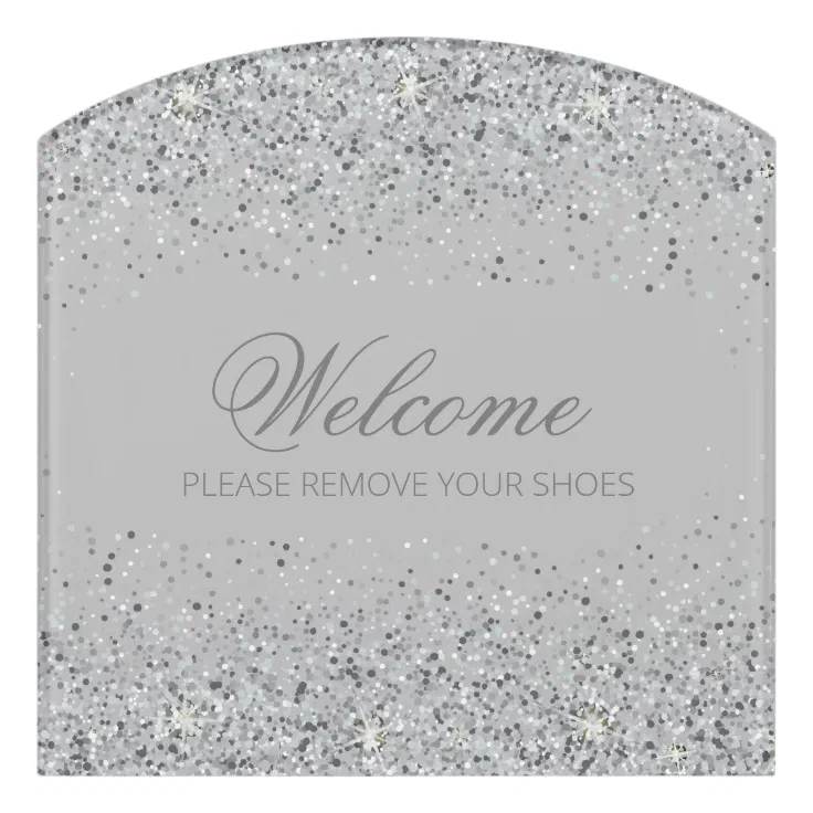 Silver Welcome Sign | Zazzle