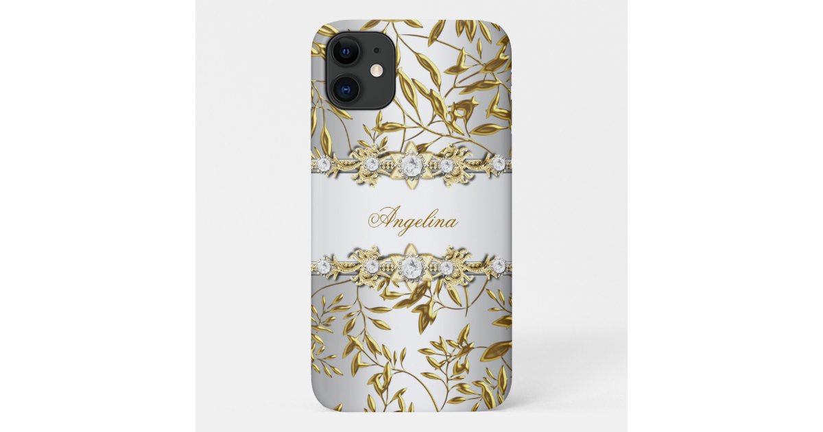 Silver White Gold Diamond Jewel Image Case-Mate iPhone Case | Zazzle