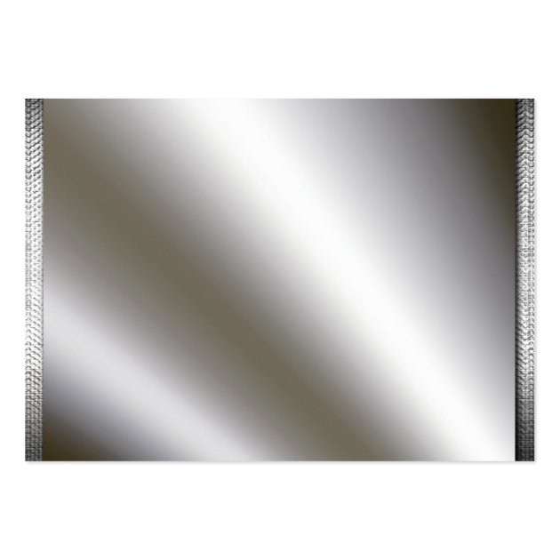 Silver With Metal Borders Business Cards