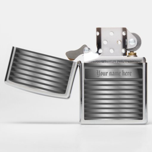 silver,zippo,stripes,colorful+ craft, template, zippo lighter | Zazzle