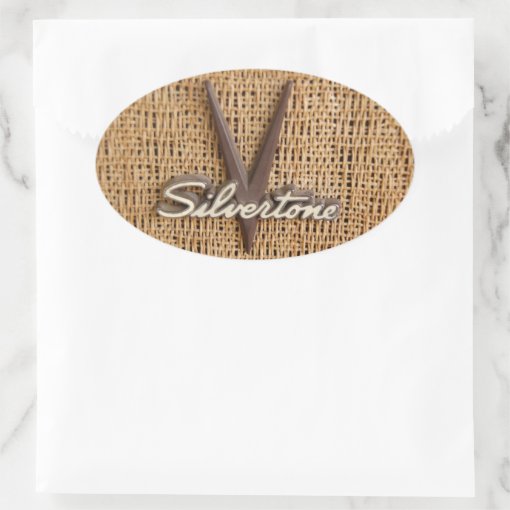Silvertone 'V' Logo Sticker | Zazzle