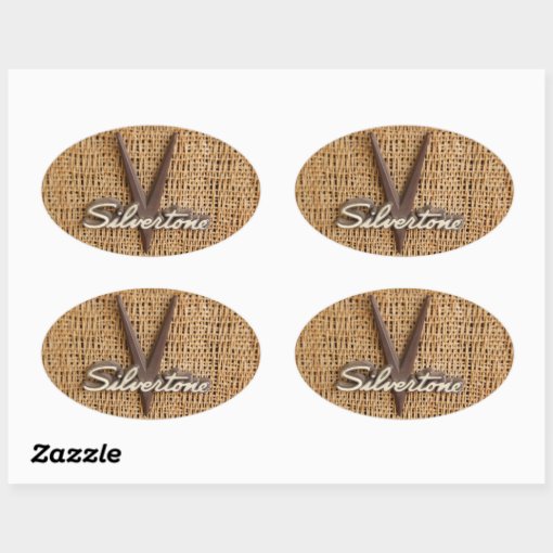 Silvertone 'V' Logo Sticker | Zazzle