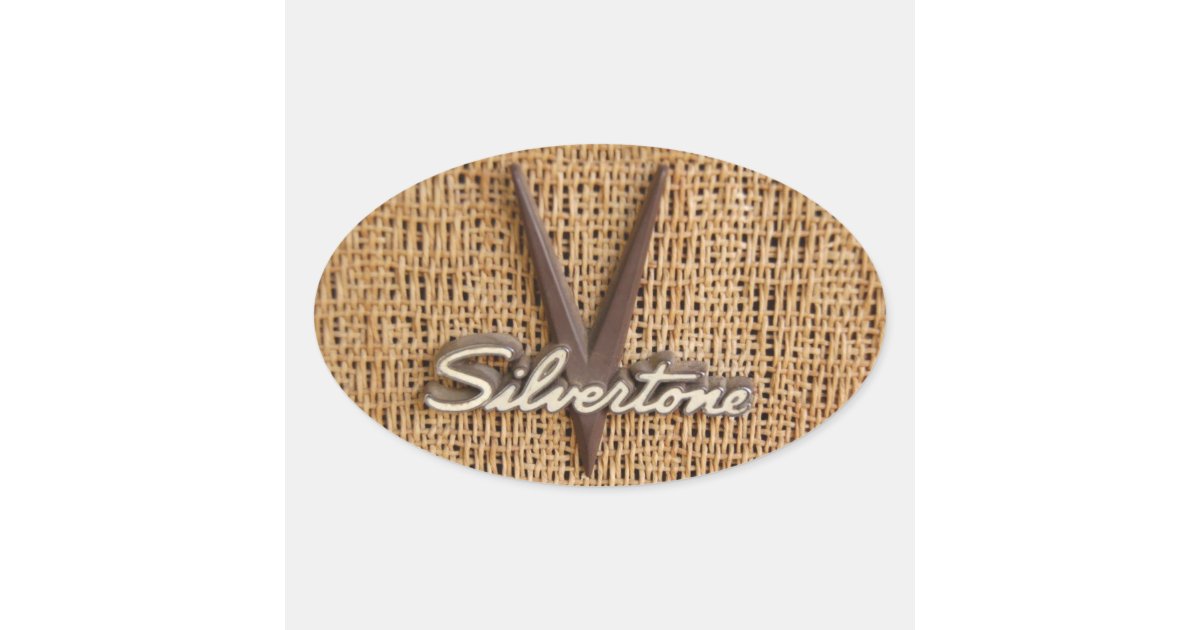 Silvertone 'V' Logo Sticker | Zazzle