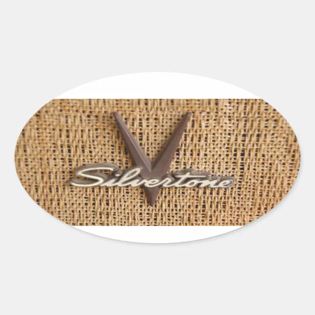 Silvertone 'V' Logo Sticker | Zazzle