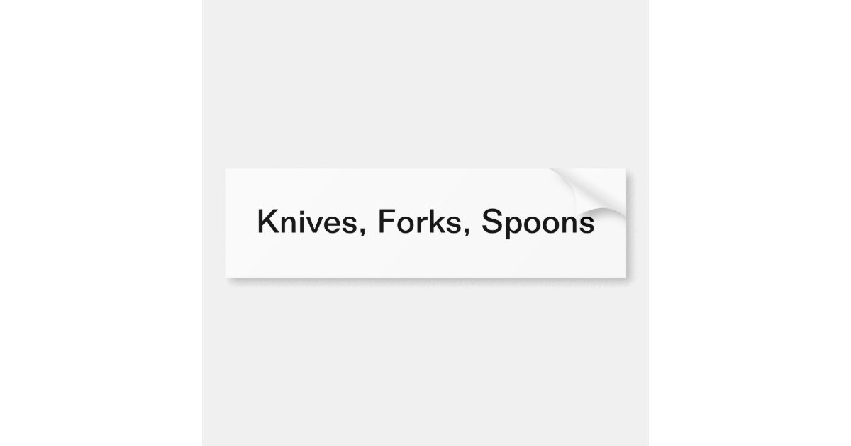 Silverware Drawer Label/ Bumper Sticker | Zazzle
