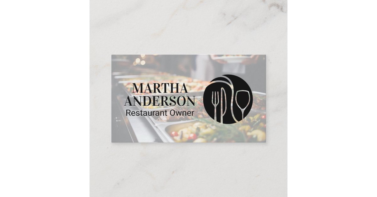 Silverware Logo | Catering Business Card | Zazzle