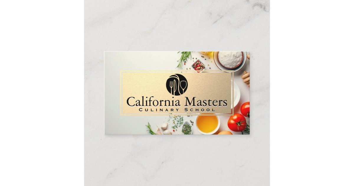 Silverware Logo | Cooking Ingredients Business Card | Zazzle