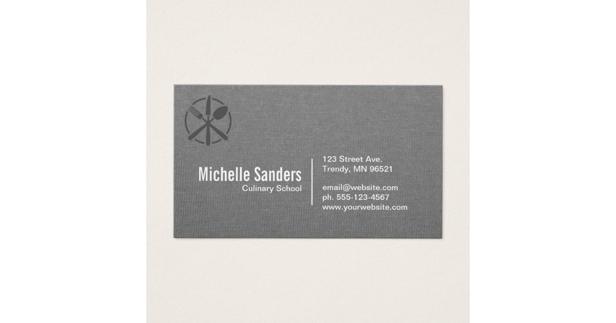 Silverware Logo | Gray Texture | Zazzle
