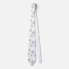 Silvery Snowflakes Winter Wedding Neck Tie | Zazzle
